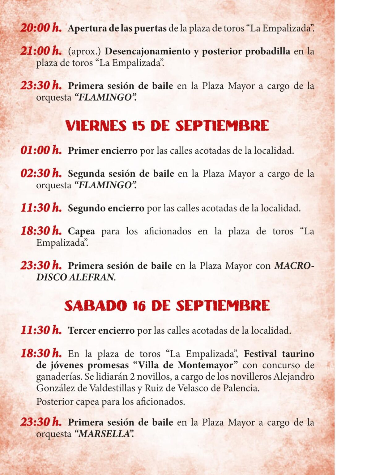 Programa de fiestas 2023 « Montemayor de Pililla | Pagina web del municipio de Montemayor de ...